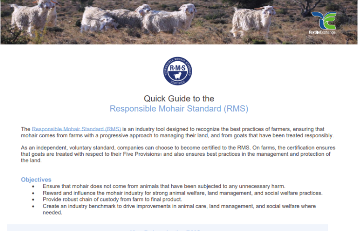 RAF-403b Quick Guide to the RMS - Textile Exchange