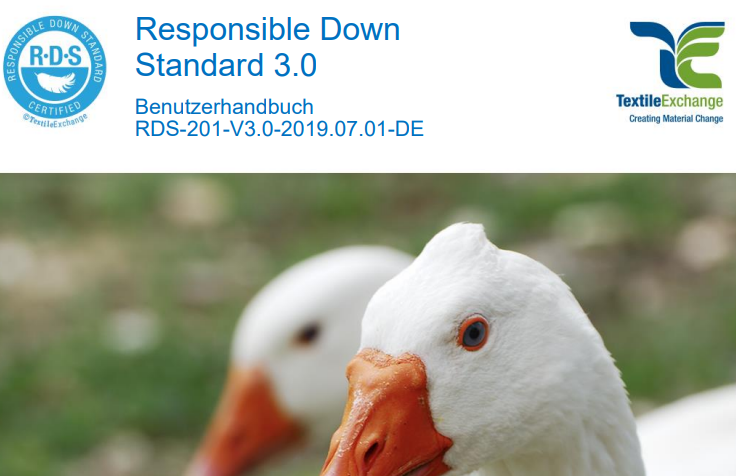 RDS-201 RDS User Manual - German (Deutsch) - Textile Exchange