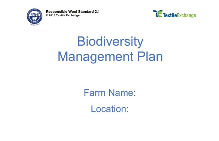 RAF-229a RWS Biodiversity Management Plan - Textile Exchange