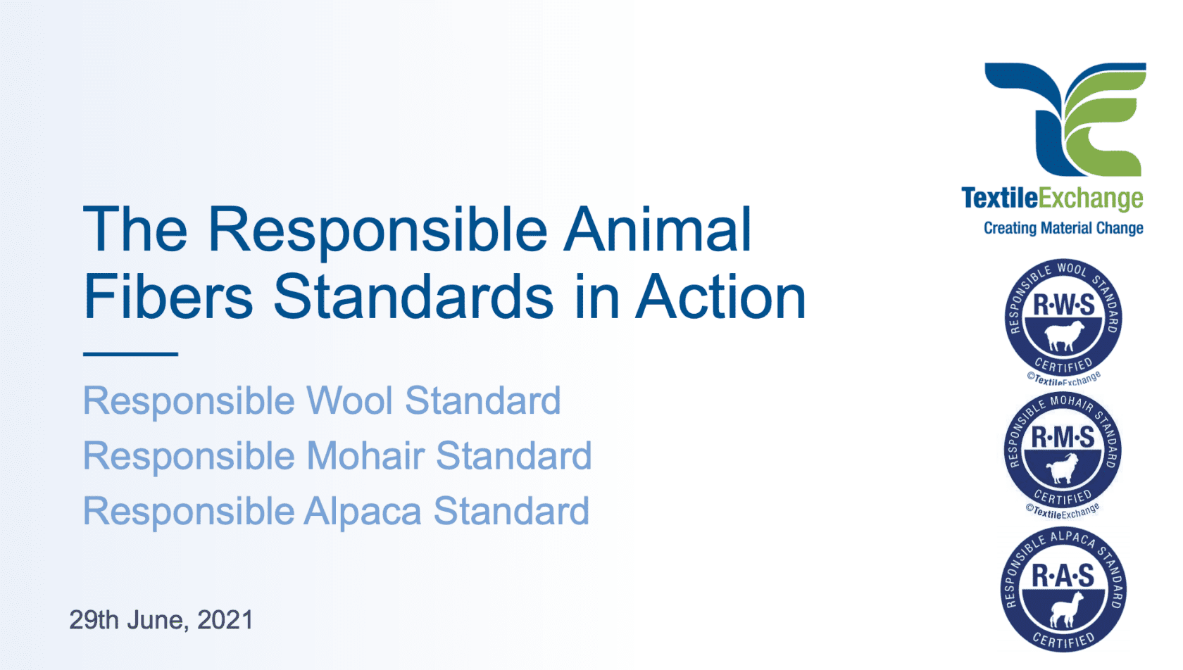 The Responsible Animal Fibers Standards in Action - Textile Exchange