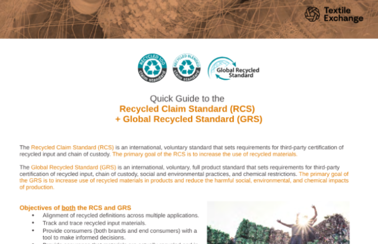 GRS-403 Quick Guide to the RCS and GRS - Textile Exchange